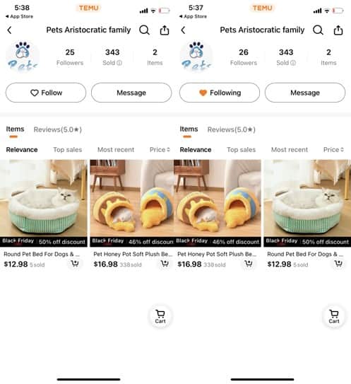 Temu: How To Follow A Shop Or Seller - Viral Rang