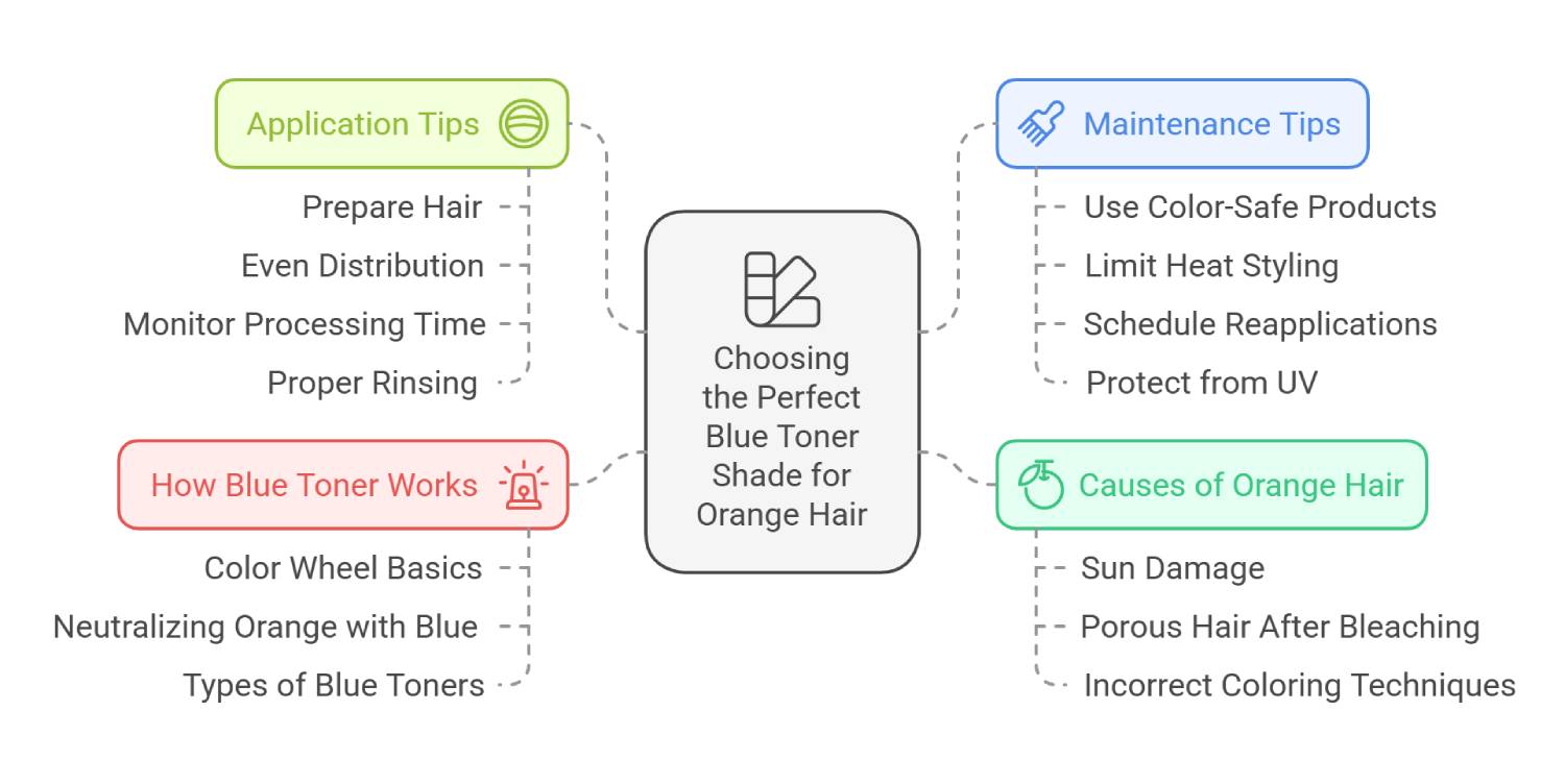 Choosing The Right Blue Toner Shade For Your Orange Hair - Viral Rang